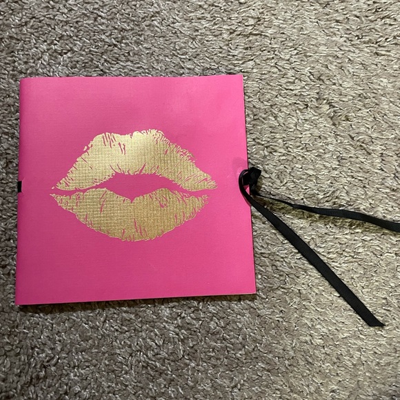 Office | Lips Print Hot Pink And Gold Blank Scrapbook | Poshmark